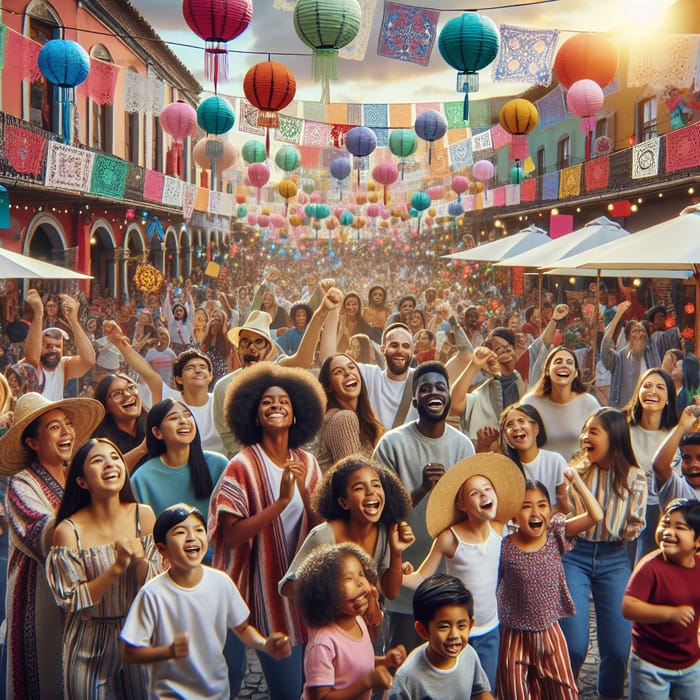 Vibrant Community Celebration in Town Square | AI Art Generator | Easy ...