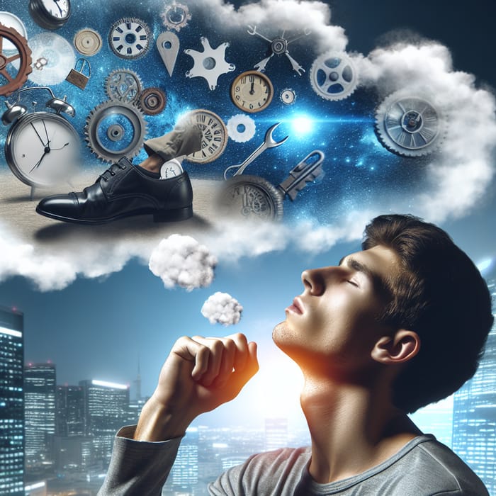 Dreaming Person - Fulfill Your Dreams | AI Art Generator | Easy-Peasy.AI