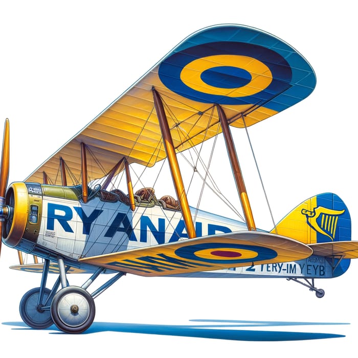 Sopwith Camel Biplane with Ryanair Livery | AI Art Generator | Easy ...