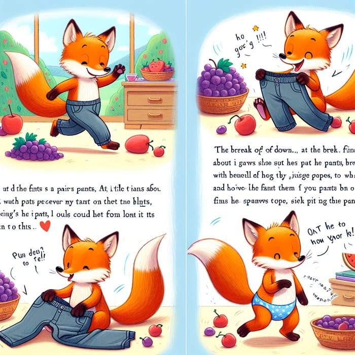 The Fox and the Mysterious Pants: A Joyful Misadventure | AI Art ...