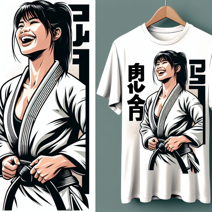 Fit Jujitsu Athlete T-shirt Print Design | AI Art Generator | Easy-Peasy.AI