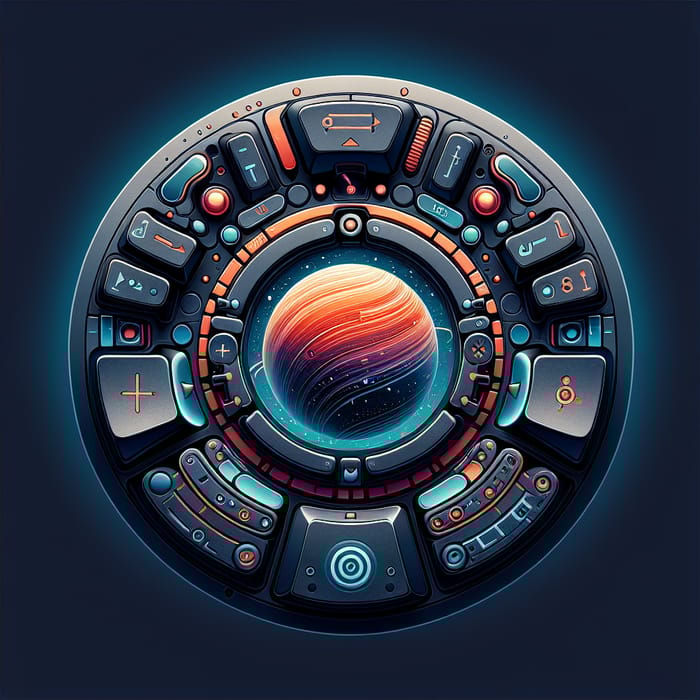 Circular Computer Key | Keyboard Circle Button | AI Art Generator ...