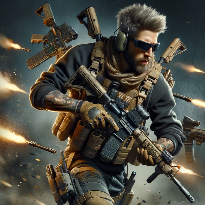 Caucasian Male Counter-Strike Character Supporting Teammates | AI Art ...