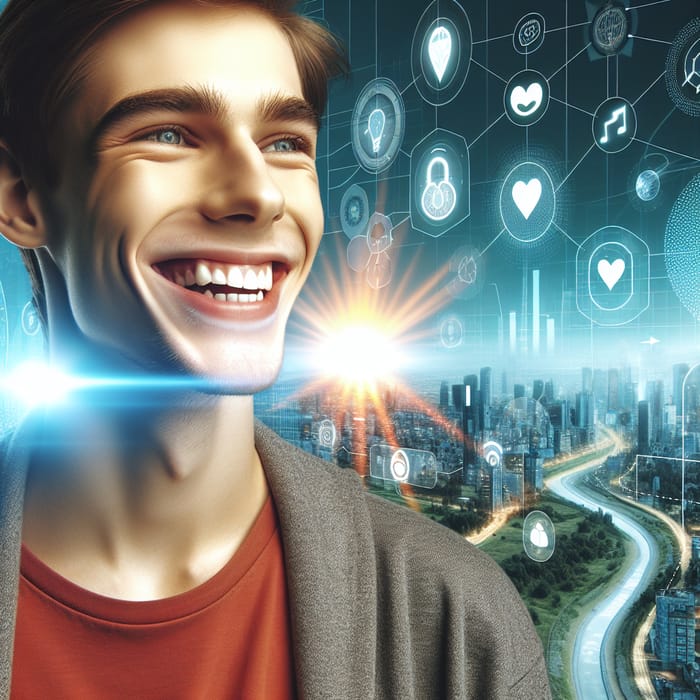 Bright Future with Endless Smiles | AI Art Generator | Easy-Peasy.AI