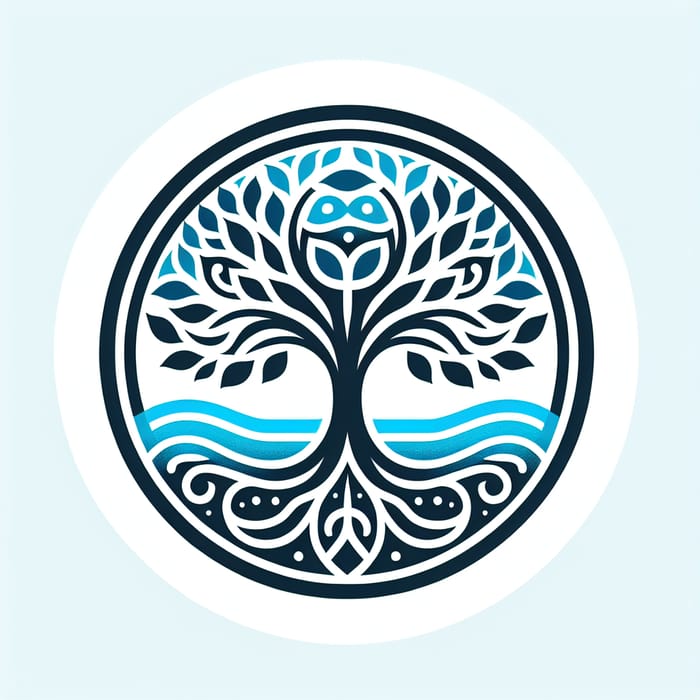 Modern Circular Tree Logo Design | AI Art Generator | Easy-Peasy.AI