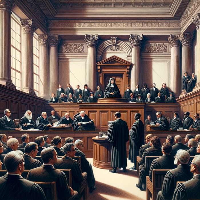 Court Scene: Detailed Depiction of Justice and Diversity | AI Art ...