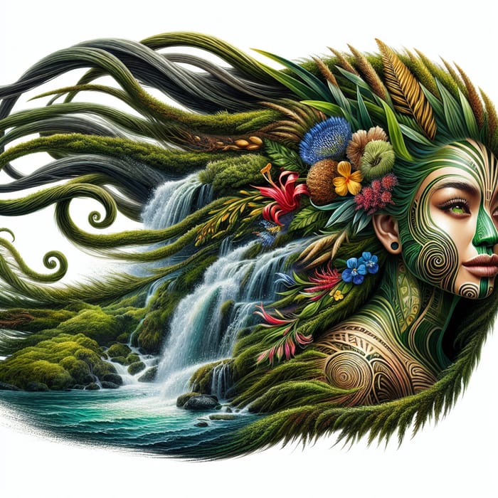 Papatūānuku: Earth Mother Maori Art T-Shirt Design | AI Art Generator ...