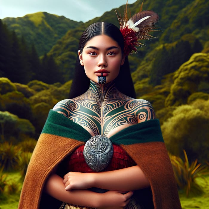 Captivating Maori Woman with Huia Feather | Cultural Beauty | AI Art ...
