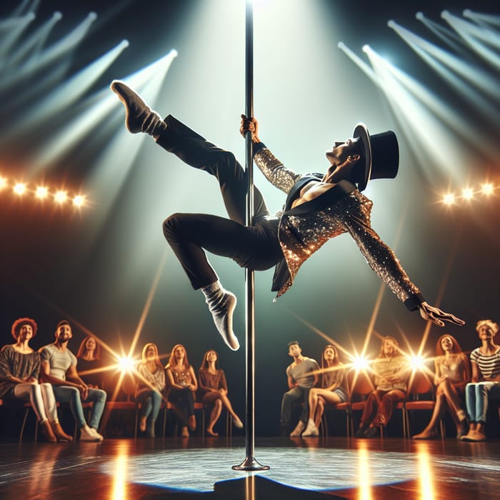 Striptease Acrobat | Top Hat Pole Dance Performance | AI Art Generator ...