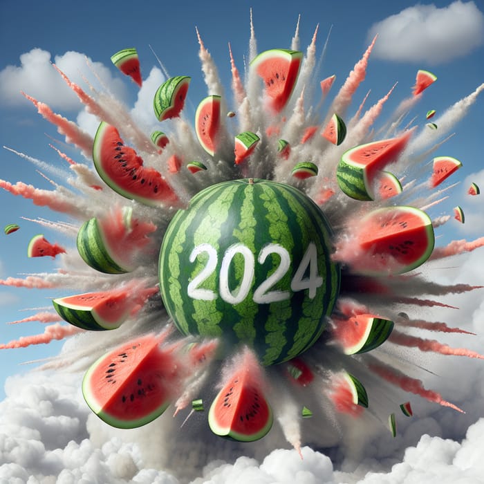 Year 2024 Represents Exploding into Slices in Symbolic Visualization ...
