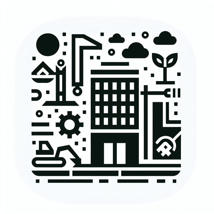 Black and White Icon: Simple Urban Rehabilitation Design | AI Art ...