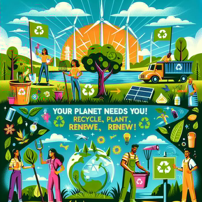 Promoting Environmental Cleanliness | Diverse Eco-Friendly Actions | AI ...