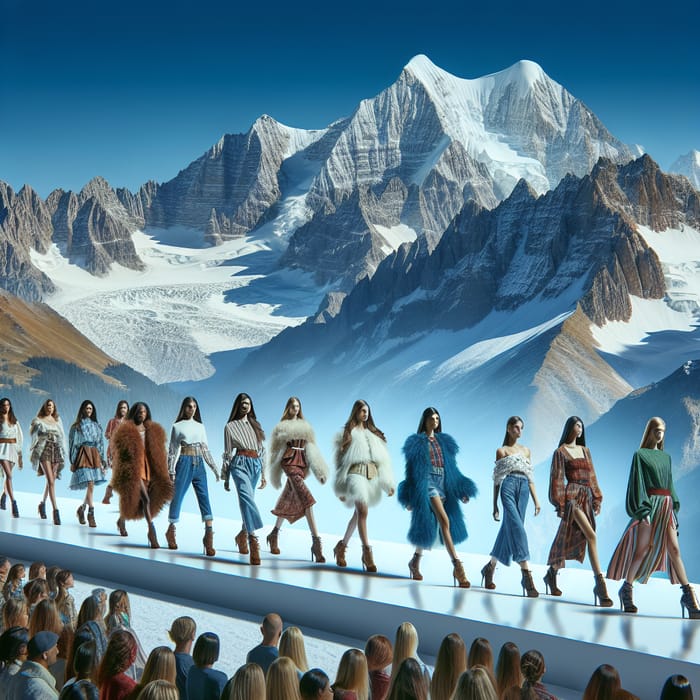 Altitude Fashion Trends | Mountain Runway Showcase | AI Art Generator ...