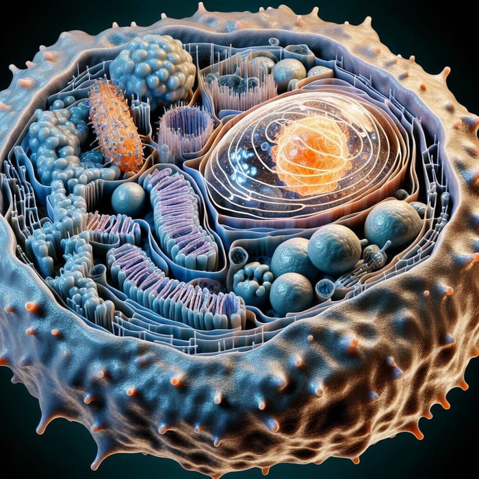Stunning 3D Model of a Human Cell | AI Art Generator | Easy-Peasy.AI