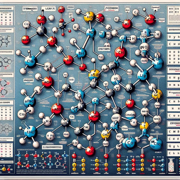 Chemical Structures Educational Poster for Chemistry Learning | AI Art ...