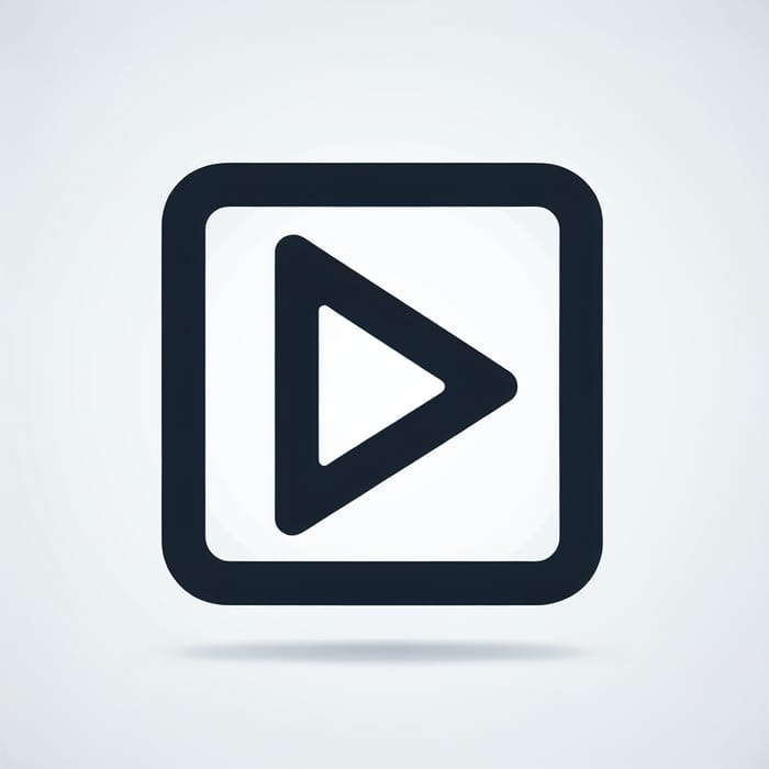 Modern Video Play Icon: Easy Playback Symbol | AI Art Generator | Easy ...