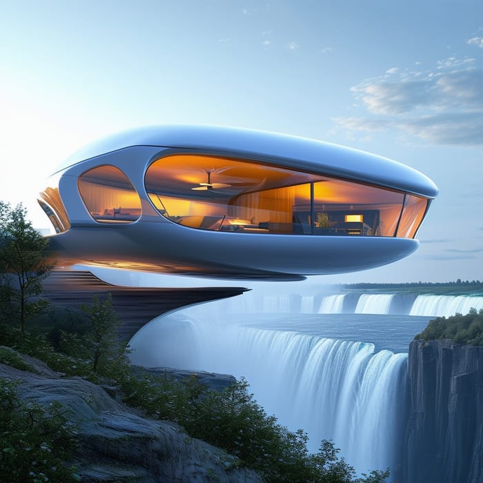 Modern Hydrogen Air House Near Niagara Falls | AI Art Generator | Easy ...