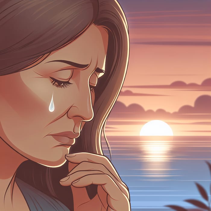 Bittersweet Emotion of a Latina at Dusk | AI Art Generator | Easy-Peasy.AI