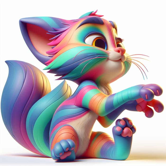 Vibrant 3D Anthropomorphic Cat Character in Fantasy Style | AI Art ...