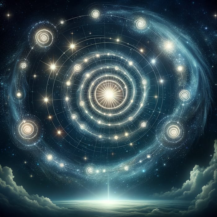 Constellation Seraphilum: Celestial Enlightenment & Evolution | AI Art Generator | Easy-Peasy.AI