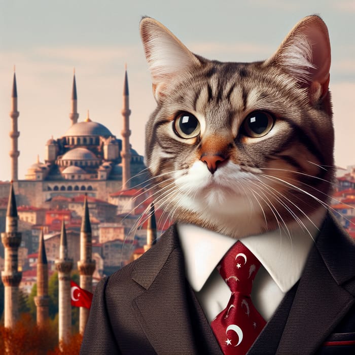 Turkish President Cat: Symbol of Power | AI Art Generator | Easy-Peasy.AI