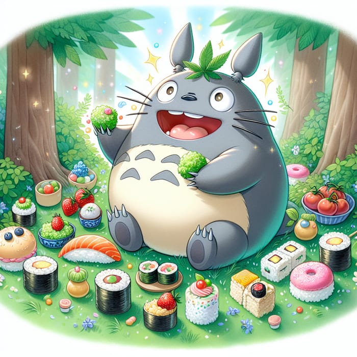 Totoro's All-You-Can-Eat Delight | AI Art Generator | Easy-Peasy.AI