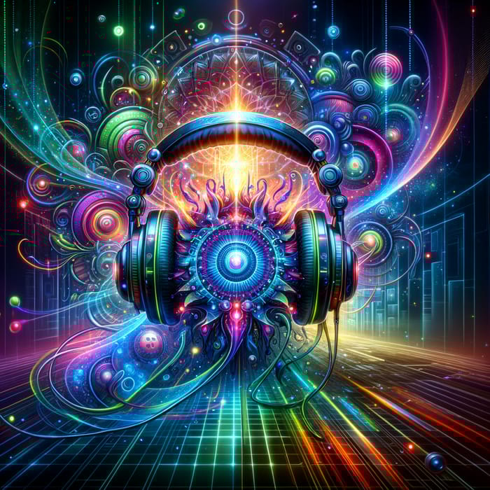 Cosmic Beats - Psychedelic Trance Album Art | AI Art Generator | Easy ...