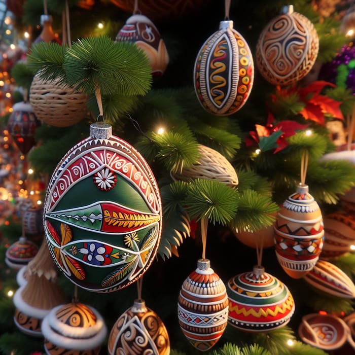 Papua New Guinea Traditional Christmas Ornaments For Festive Tree Decor Ai Art Generator