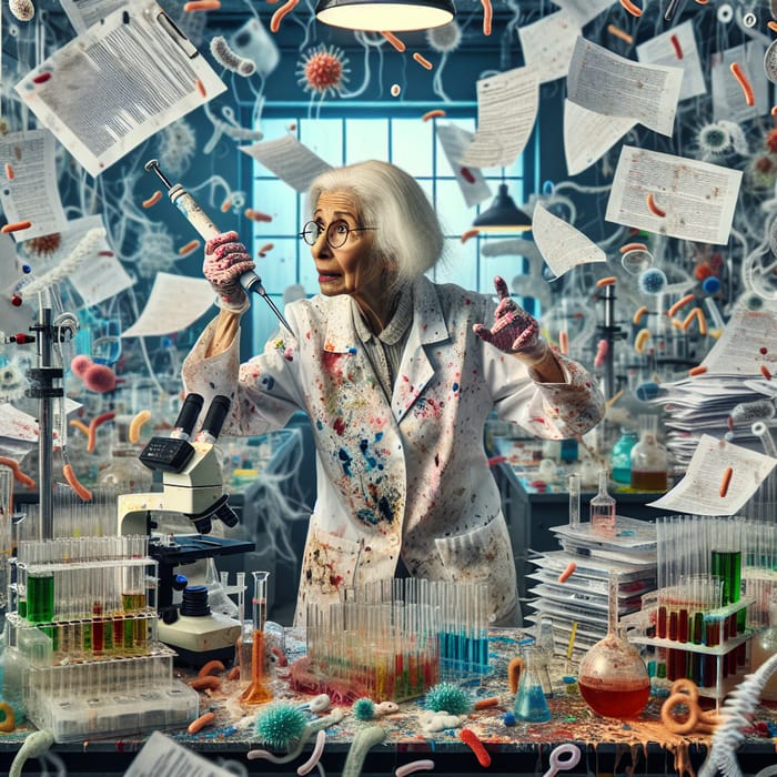 Eccentric Hispanic Scientist’s Wild Microbiology Experiment | AI Art ...