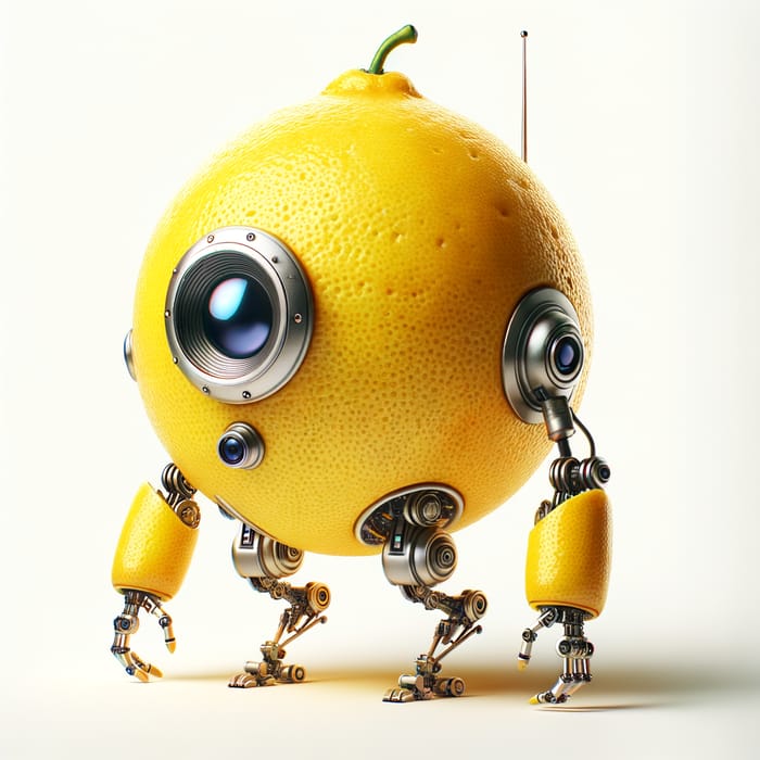 Robot Lemon: A Creative Mechanical Fruit | AI Art Generator | Easy-Peasy.AI