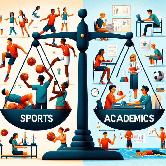 Balancing Sports and Academics: The Key to Success | AI Art Generator ...
