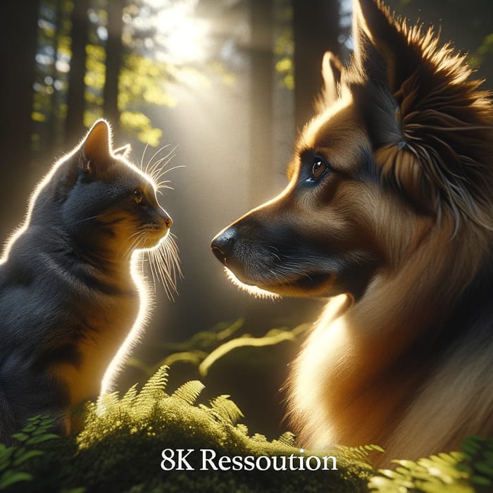 Intimate Cat and Dog Interaction | Natural Documentary Moment | AI Art ...