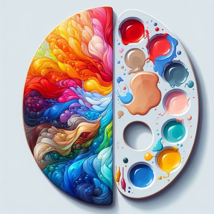 Vibrant & Muted Colors: Paint Palette Harmony | AI Art Generator | Easy ...