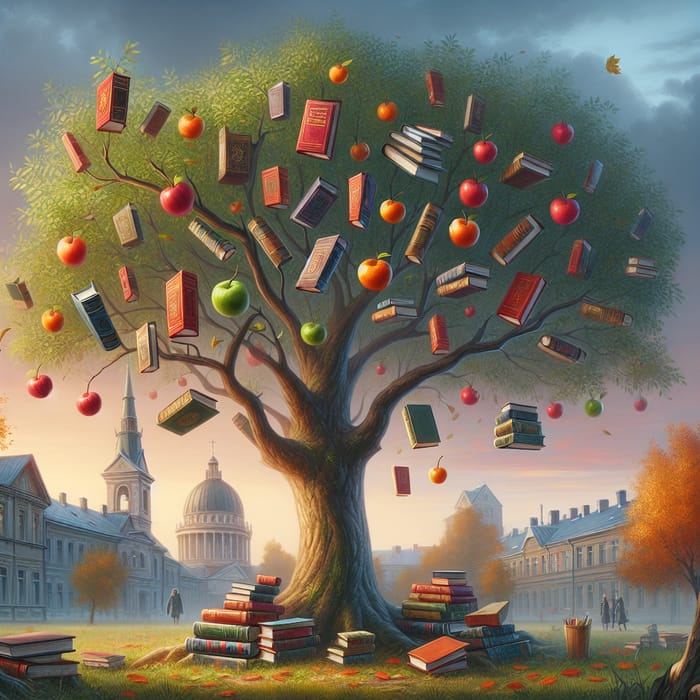 Book-bearing Tree - Literary Arboretum | AI Art Generator | Easy-Peasy.AI