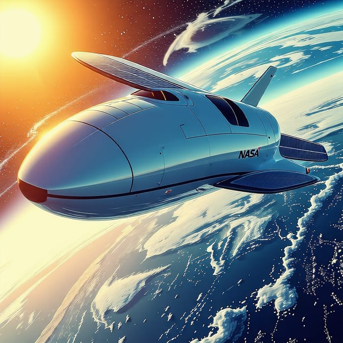 Hyper-Realistic SpaceX Starship Orbiting Earth | AI Art Generator ...