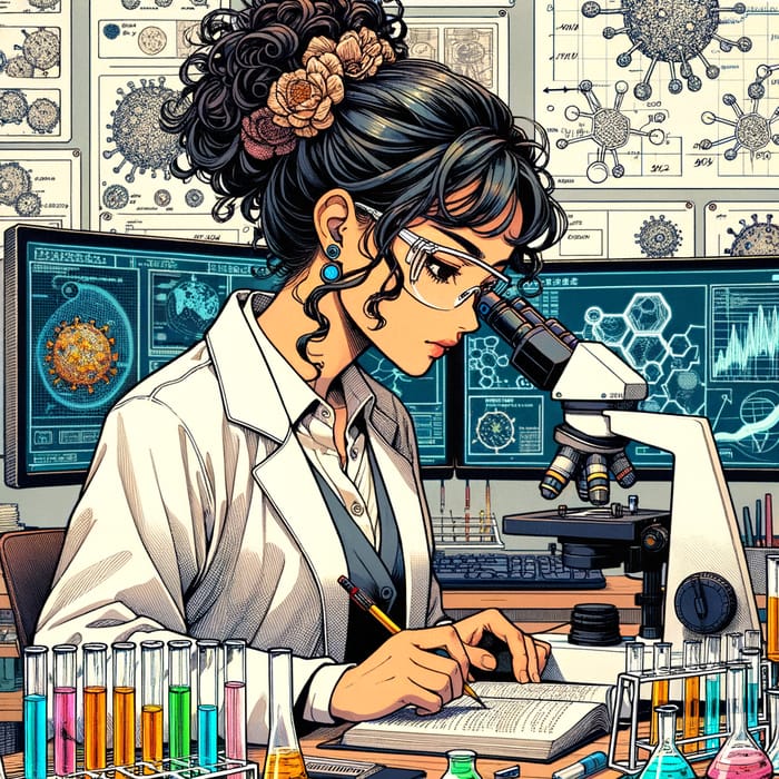Anime Style Researching Scientist - South Asian Female | AI Art ...