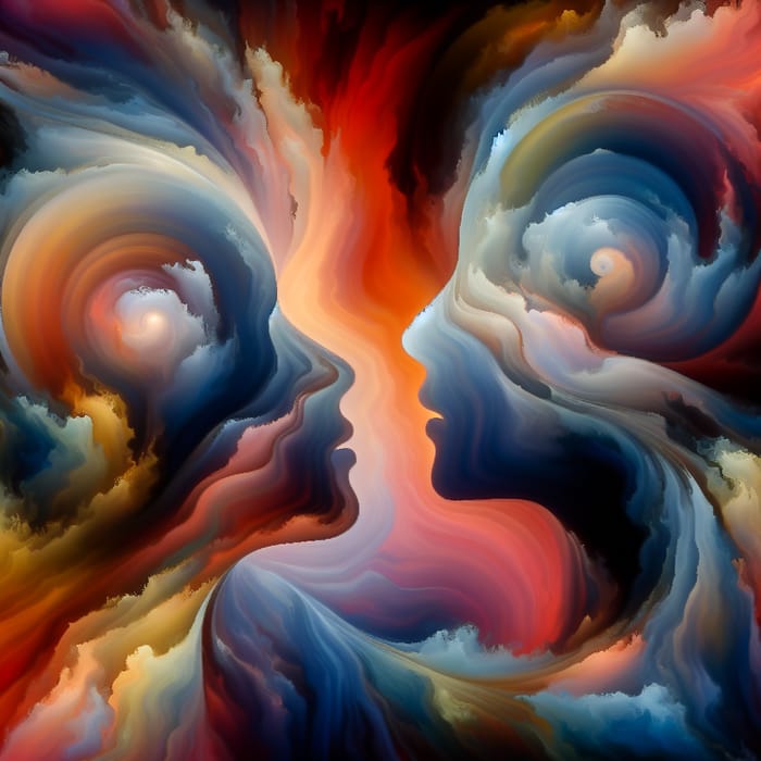 Abstract Art of Friendship: 友達 Interpretation | AI Art Generator | Easy ...