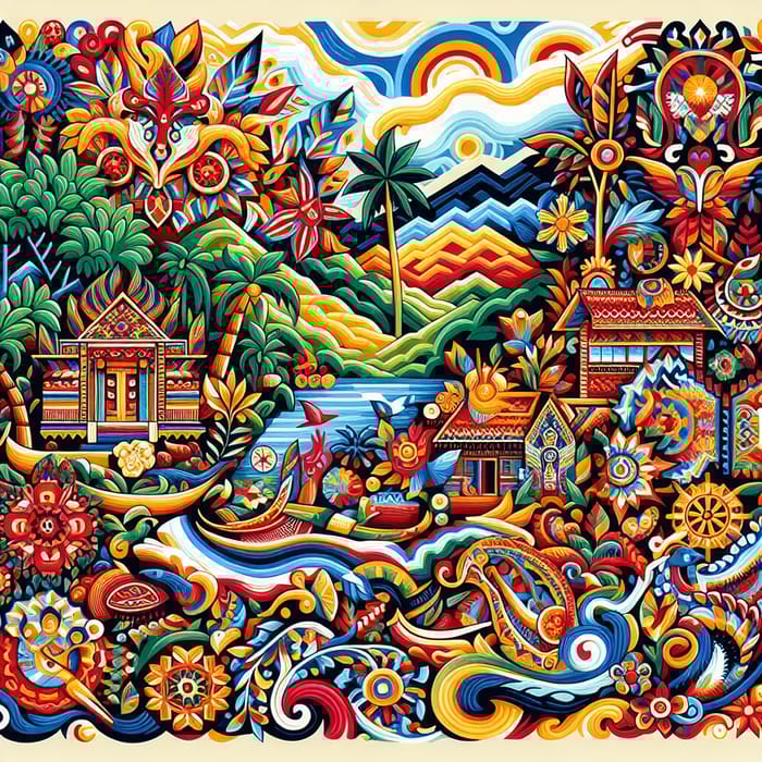Philippines Colorful Traditional Art | Cultural Heritage Showcase | AI ...