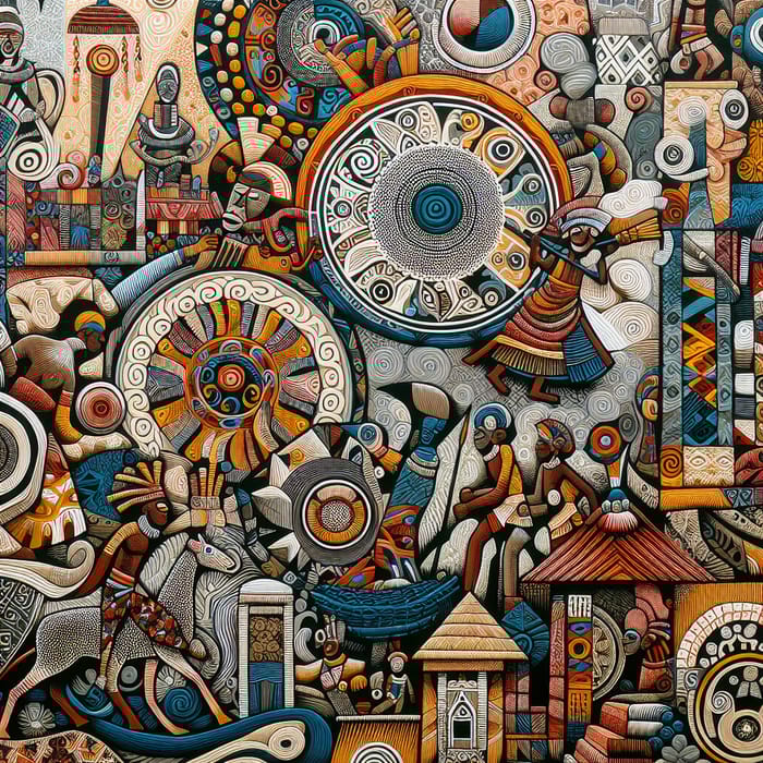 African Printmaking in Nigerian Art Style | AI Art Generator | Easy ...