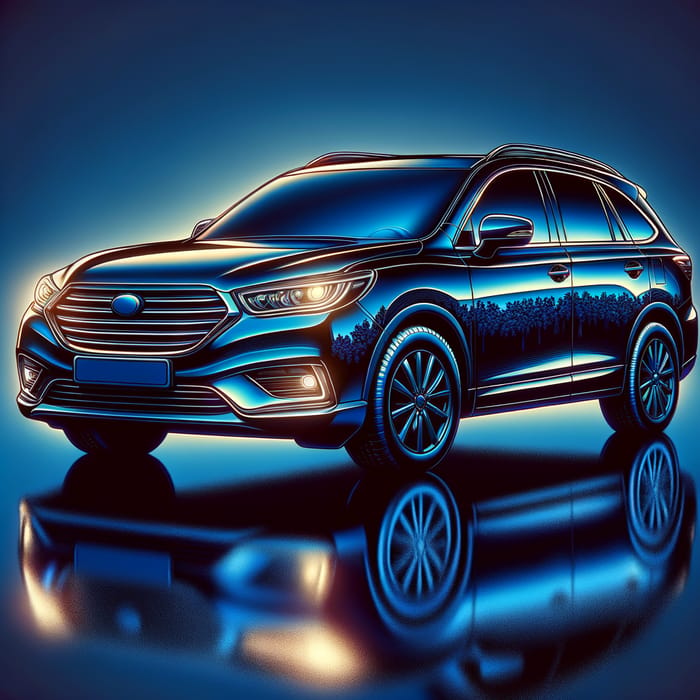 Luxurious Blue Car | Premium Twilight Blue Design | AI Art Generator ...