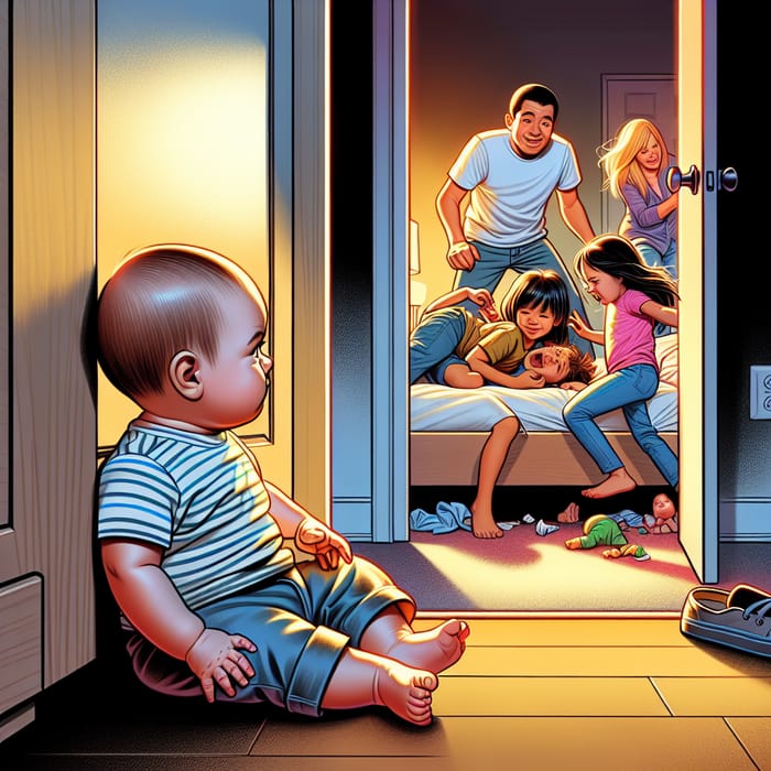 Capturing Chaotic Childhood Moments | AI Art Generator | Easy-Peasy.AI