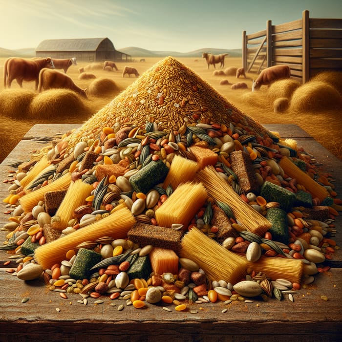 Animal Nutrition Blend with Rice Husk | Farm Feed Mix | AI Art ...