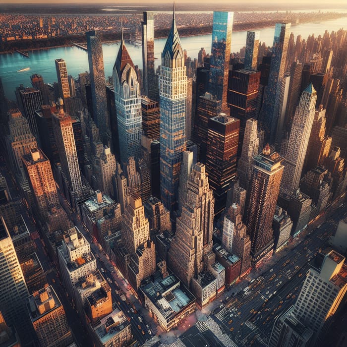 Stunning New York City Skyscrapers: Aerial Views | AI Art Generator ...