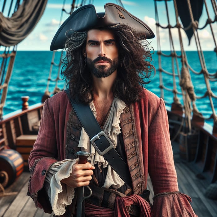 Classic Middle-Eastern Pirate on the High Seas | AI Art Generator ...