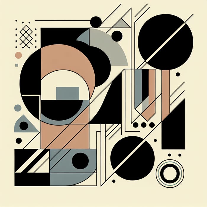 Abstract Geometric Shapes - Minimalist Composition | AI Art Generator ...