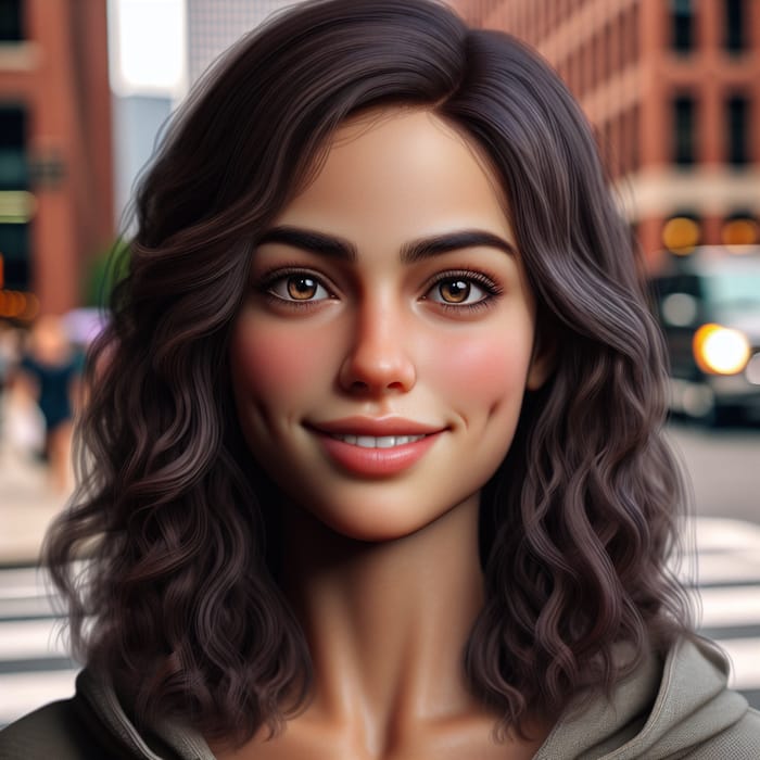 Realistic and Attractive Girl: Capturing Beauty in Urban Life | AI Art ...