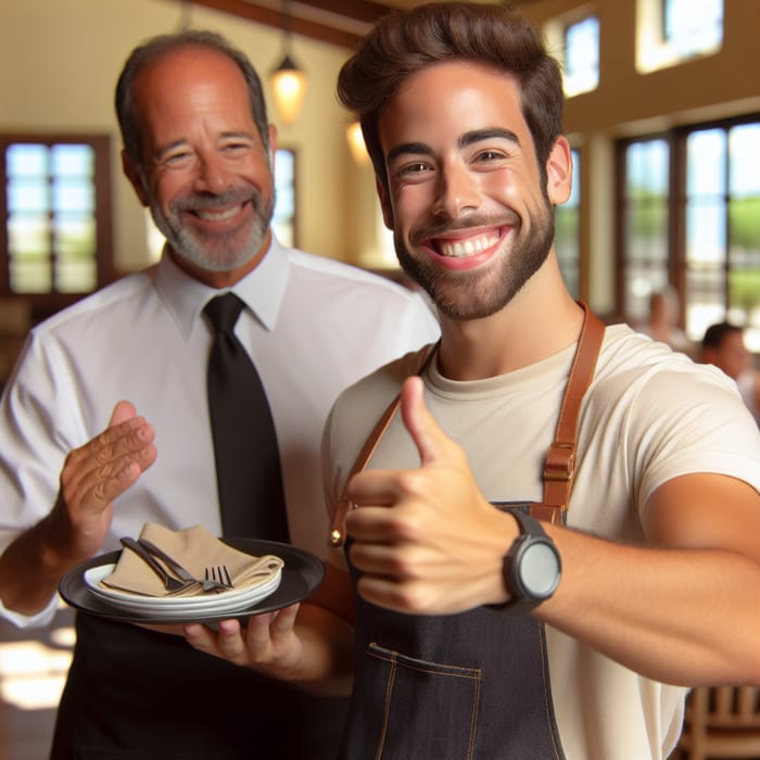Juan Thanks Hispanic Waiter for Quick and Friendly Service | AI Art ...