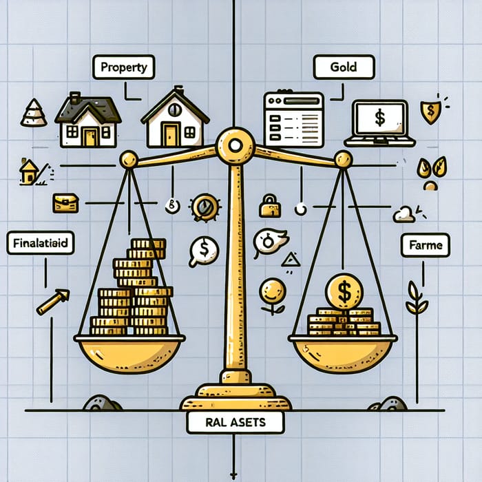 Balancing Real and Financial Assets in Investment | AI Art Generator ...