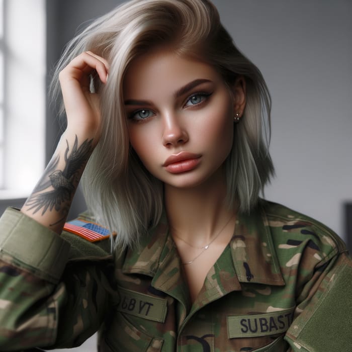 Female Soldier | Women in Military | AI Art Generator | Easy-Peasy.AI