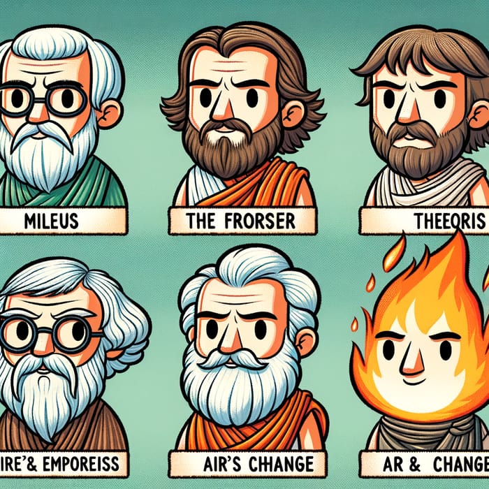 Ancient Philosophers Cartoon: Tale of Mileto, Heraclitus & Anaximenes ...